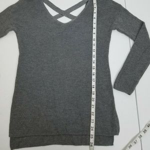 Hippie Rose | Sweaters | Hippie Rose Women Xs Gray Cross Back Tunic ...